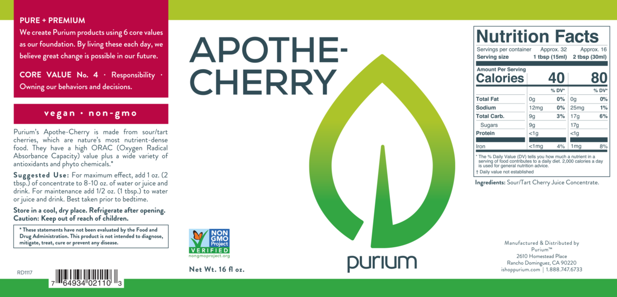 Purium – Apothe Cherry - Vida Cleanse by Yesenia